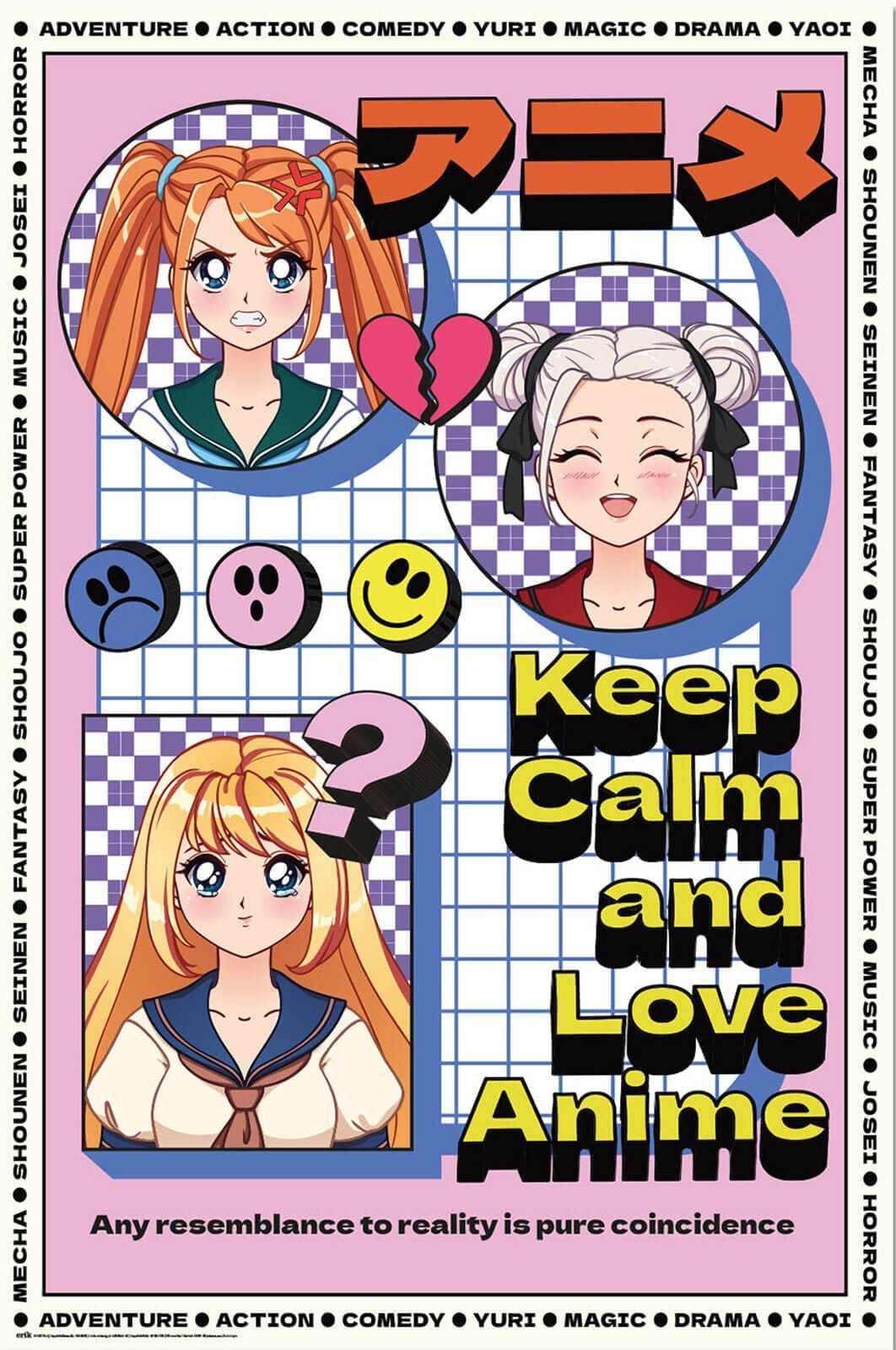 Keep Calm And Love Anime 61x91,5 cm Manga Poster | Buy it now