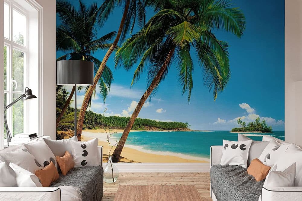 Palmy beach Paper Wall Murals | UK based store