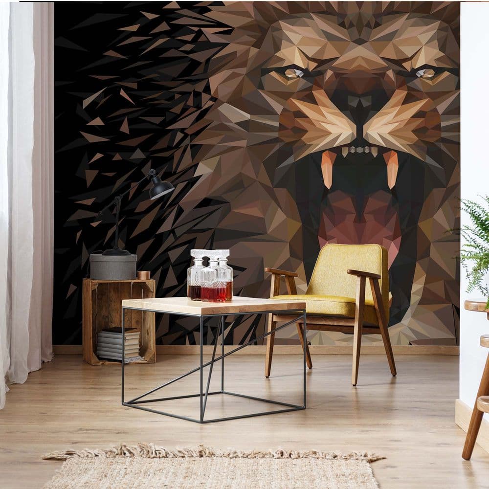 Lion Abstract Wallpaper High Majestic Lion HD Wallpaper: Roaring Power