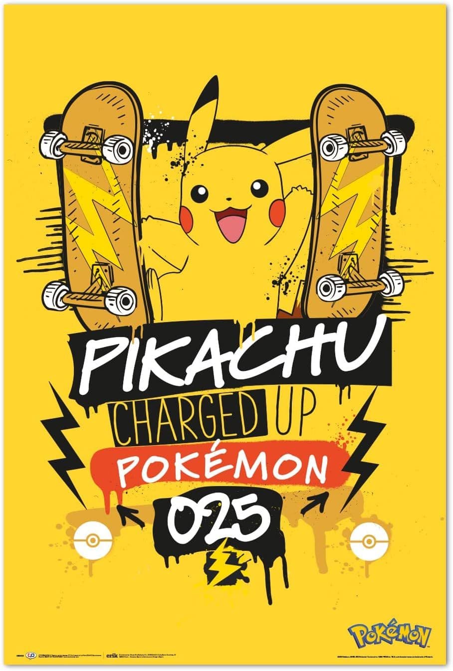 Pokémon Pikachu Charged Up Manga Anime 61x91,5 cm Poster | Buy it now