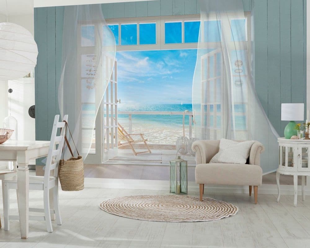 Wall Mural Seaside Resort Photo Wallpaper 3D Wall Mural Seagull Beach
