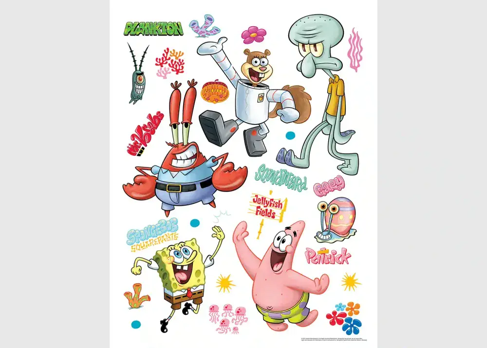 Spongebob Interior wall decal sticker 65x85cm | Shop online