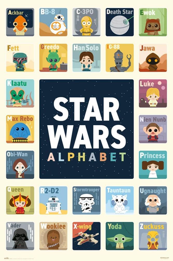 Star Wars Alphabet 61x91,5cm Movie Poster | Buy it now