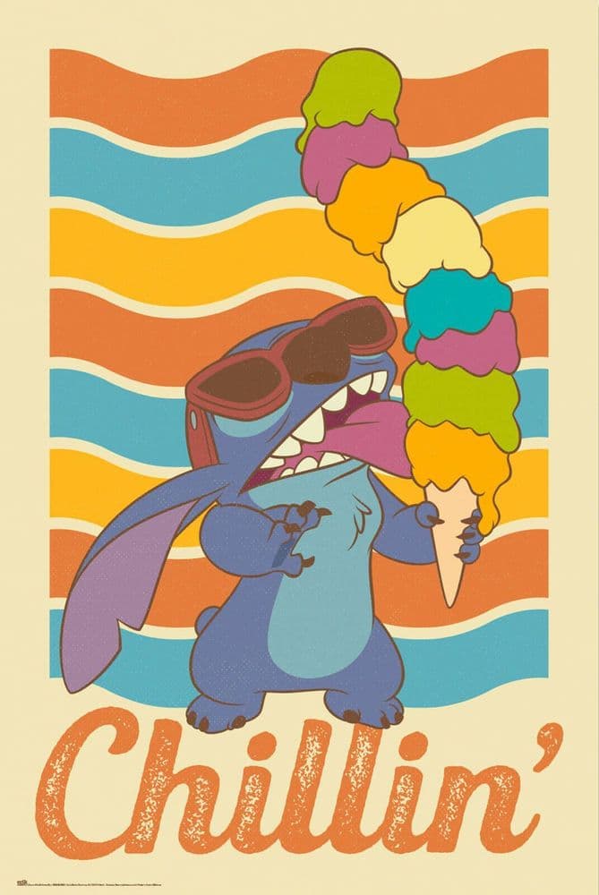 Disney Stitch Chillin 61x91,5cm Movie Poster | Buy it now