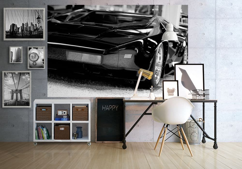 Black super car wall murals | Homewallmurals.co.uk