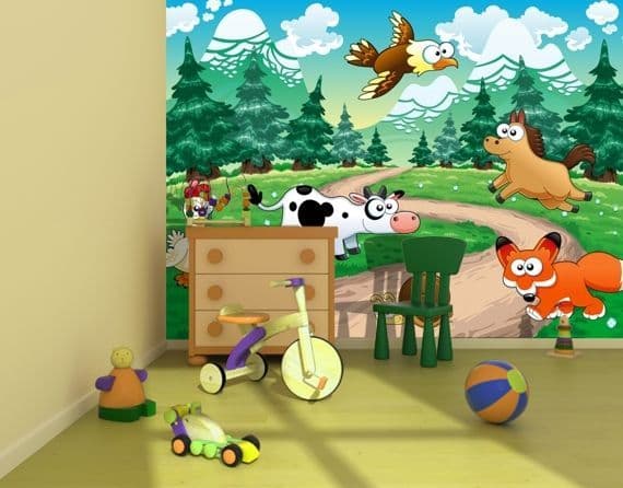 Animals "FUN" wallpaper murals by Homewallmurals