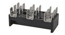 3 x 6-Way Bus Bar with 6 3mm Common Plated Brass Blade Terminals - 25A ...