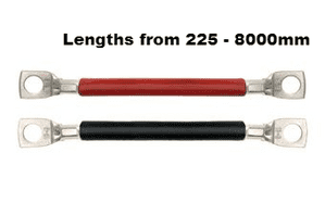 35mm2 / 2AWG INSULATED BATTERY CABLES WITH 10mm EYELETS