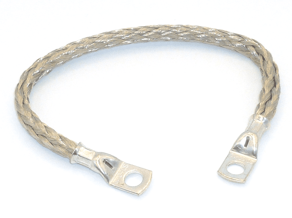 375mm Round Heavy Duty Tinned Copper Bonding Strap - 16/32/0 30mm 260A ...