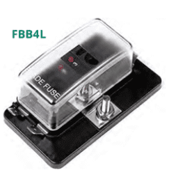 4 WAY ATO /ATC FUSE BOX with individual L E D blown fuse indicator