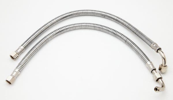 Armoured Flex Oil Feed Pipes BSA A10 Pair ALT/WW27551-1-82