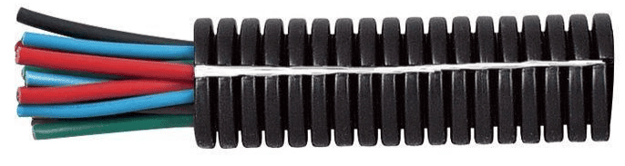 Black Polypropylene Deep-Section Convoluted Split Tubing - 13NW x 50m-0 ...