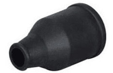 Black PVC Conduit End Cap for Convoluted Tubing - 17NW Single Outlet-0 ...