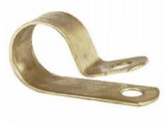 Brass P Cable Clips for 10mm diameter cable-0-002-67