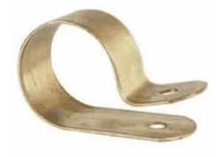 Brass P Cable Clips for 15mm diameter cable-0-002-63