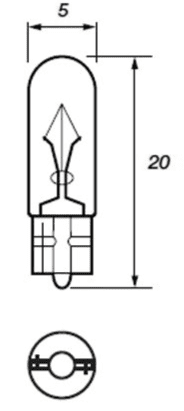 Bulb Mini Capless 1 2 watt 12 volt-7-002-86