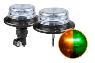 DUAL COLOURED AMBER / GREEN LED BEACON 0-445-59 044559