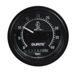 DURITE 12/24V Alternator Pick-up Tachometer with Hour Meter - 0-4000RPM ...