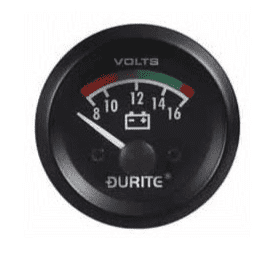 DURITE 12V Illuminated Voltmeter - 52mm-0-523 -22