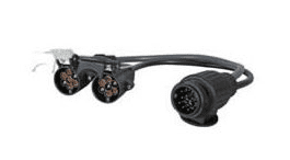 DURITE 13 Pin Socket Adaptor - 13 Pin Plug to 2 x 7 Pin Sockets - 12V-0 ...