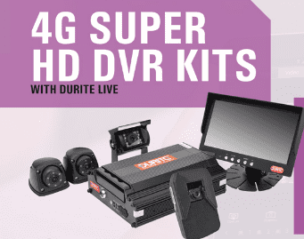DURITE ALT/0-876-43 DL1 5 camera 4G DVR KIT with standard 7" monitor