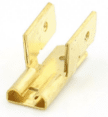 FEMALE 6 3MM RECEPTACLE TO TWO MALES terminal brass 6 3x0 8mm ALT/T30 ...