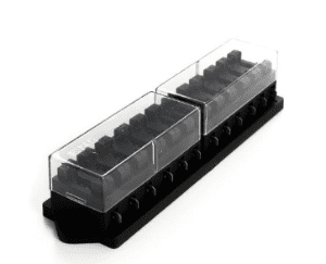 Fusebox 12 way with twin transparent lids ALT/LFB12-1-09