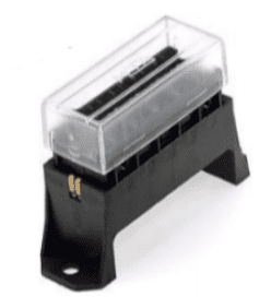 Fusebox 6 way with transparent lid with UNDERSIDE WIRING INPUT ALT/FBB6U-09