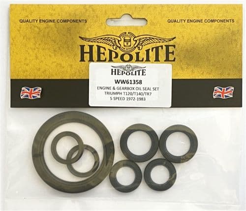 Hepolite Oil Seal Kit for Triumph T120 T140 TR7 5 Speed models 1972 ...