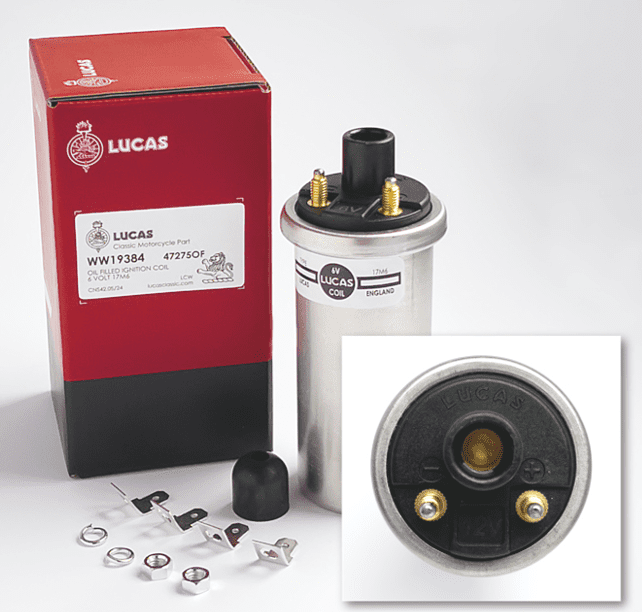 Lucas 6v Oil Filled Ignition Coil ALT/WW19384-1-82-H4