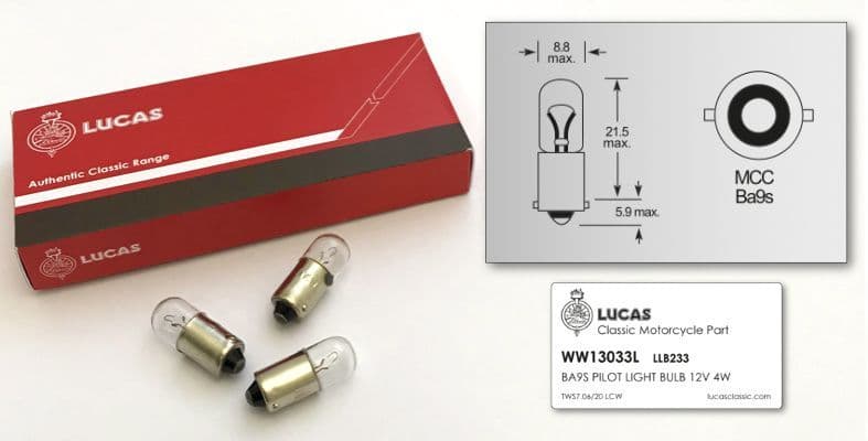 Lucas Bulb 12V 10 ALT/WW13033L-1-82-P4