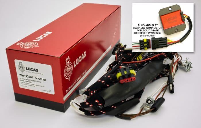 LUCAS WIRING HARNESS EI BSA A65 FIREBIRD ALT/WW19250S-1-82