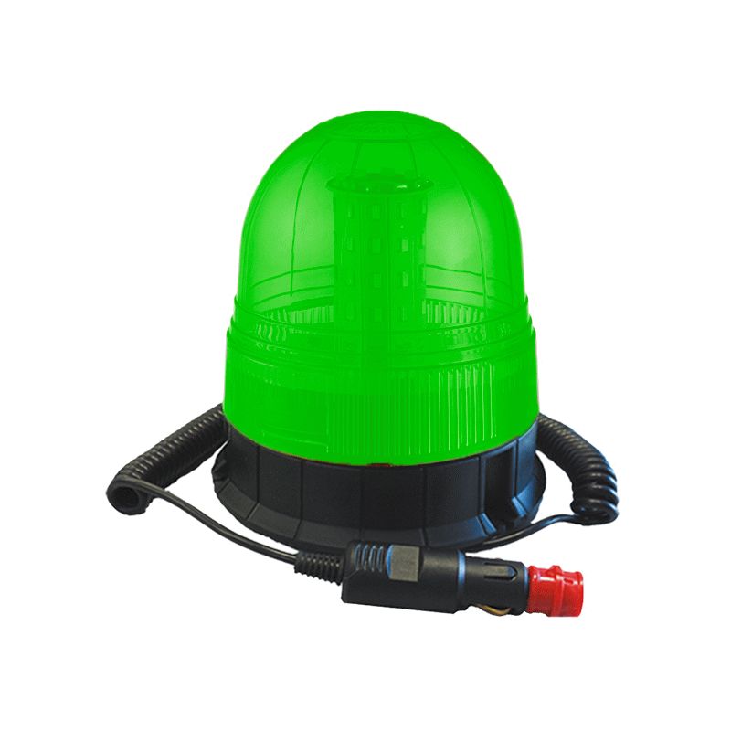 Magnetic Mount Multifunction Green LED Beacon - 12/24V-4-445-60