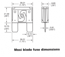 MAXI blade fuse 20-100A range