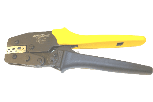 Professional quality ratchet STEPPED ANVIL crimp tool for uninsulated ...