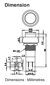 Push button LATCHING action switch