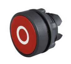 Red Flush Push Button-0-657-30