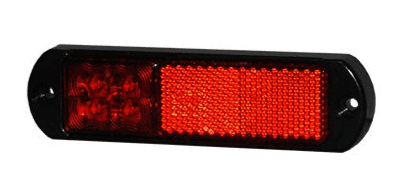Red LED Rear Marker Lamp with Reflex Reflector and Flying Leads - 24V-0 ...