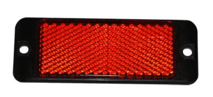 Red Reflex Reflector with 2 Hole Fixing-0-505-25