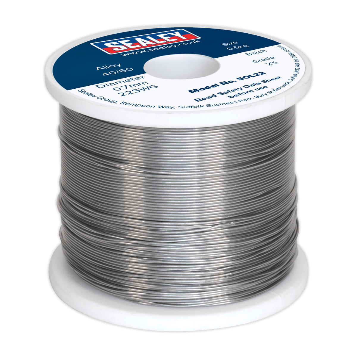 Solder Wire Quick Flow 2% 0.7mm/22SWG 40/60.5kg Reel