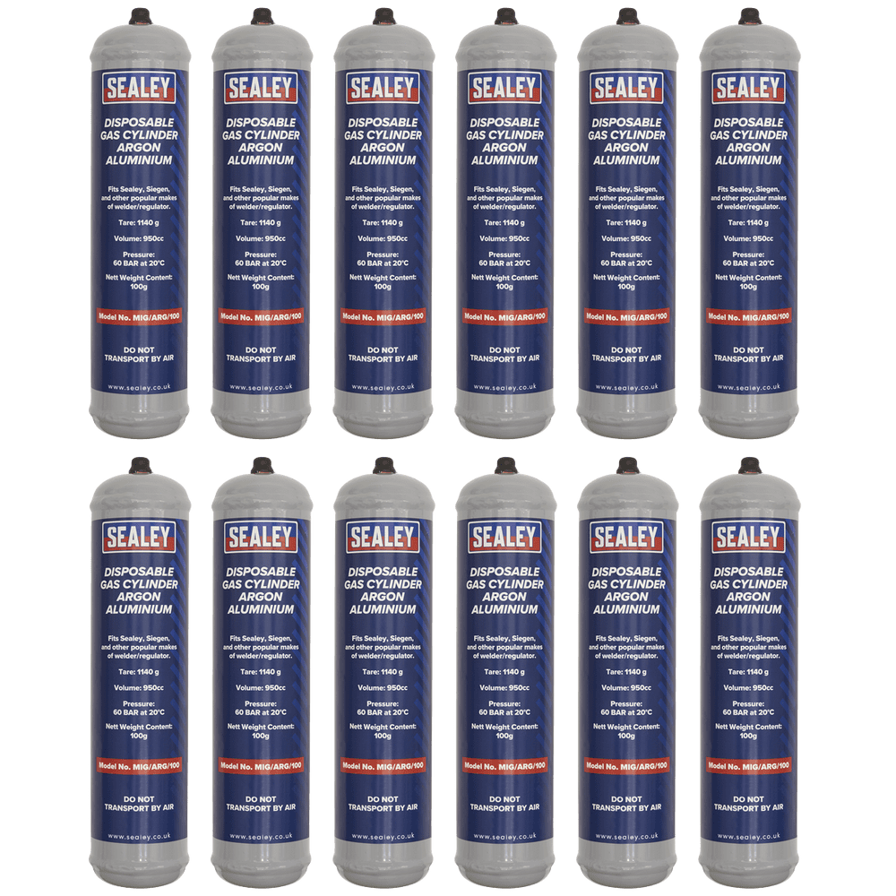 Gas Cylinder Disposable Argon 100g - Box of 12