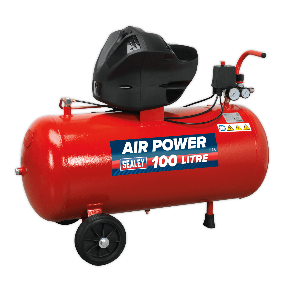 Air Compressor 100L V-Twin Direct Drive 3hp Oil Free
