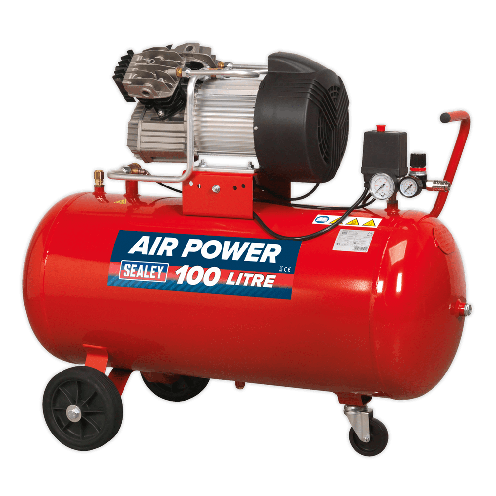 Air Compressor 100L V-Twin Direct Drive 3hp