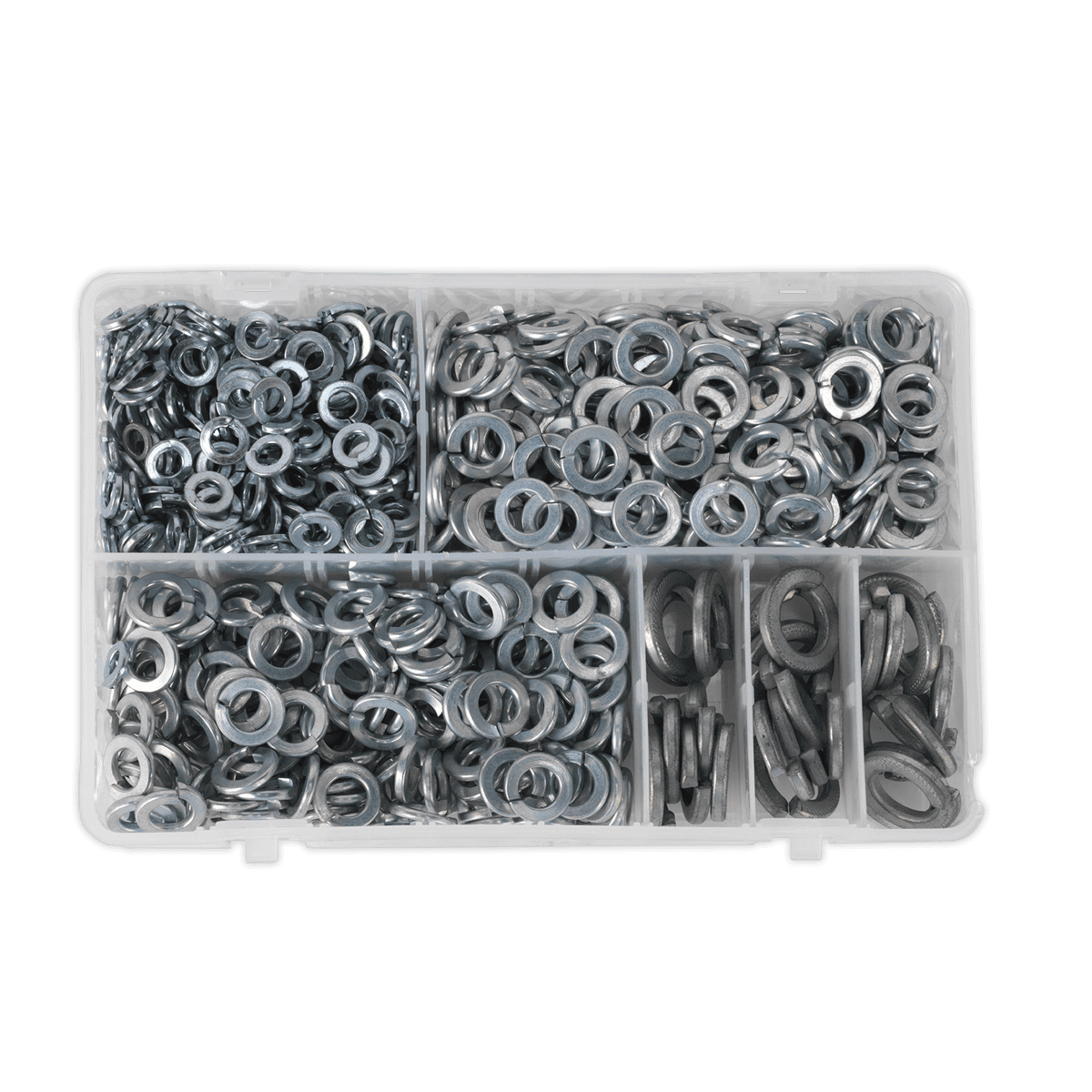 Spring Washer Assortment 1010pc DIN 127B M6-M16 Metric Zinc