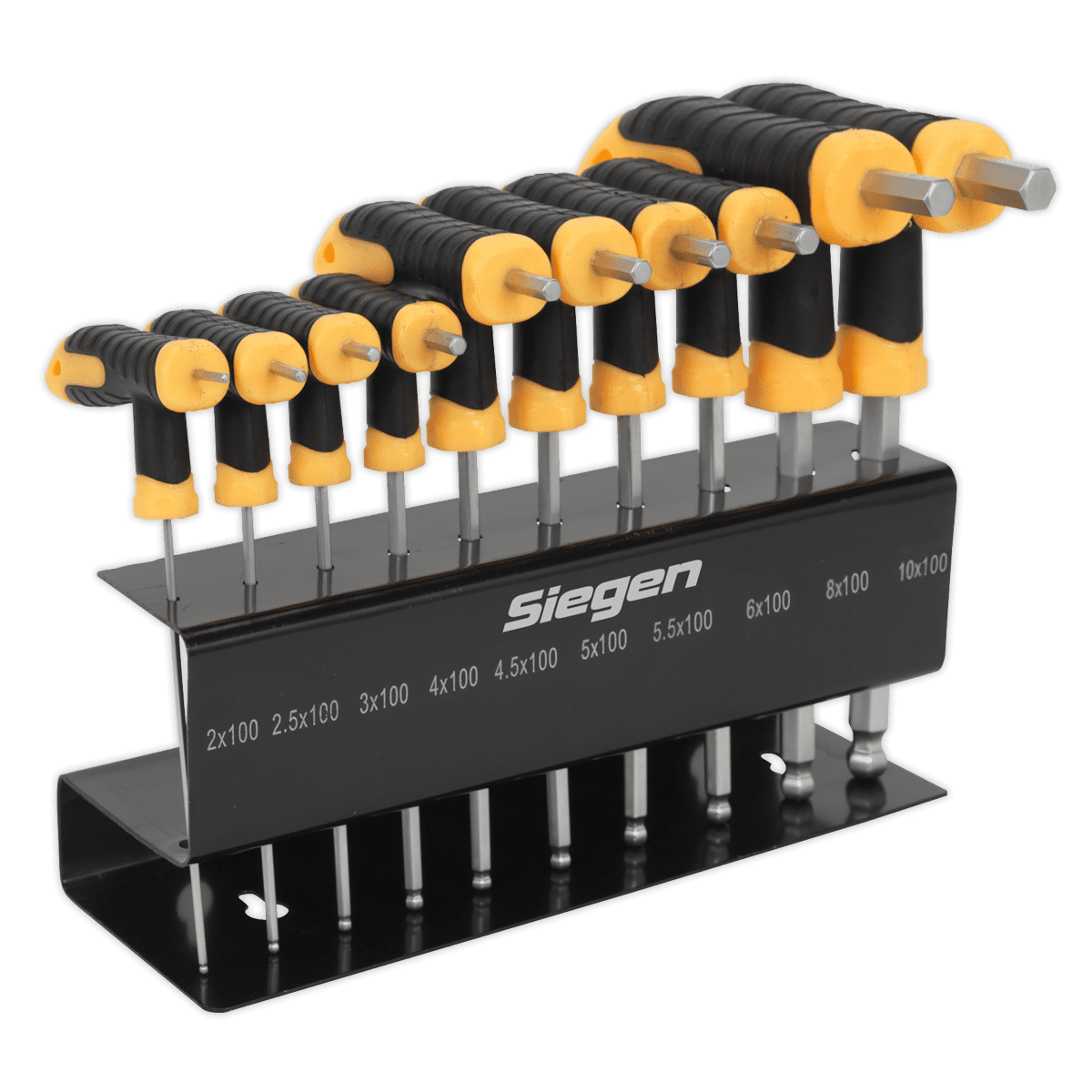 Ball-End Hex Key Set 10pc T-Handle Metric