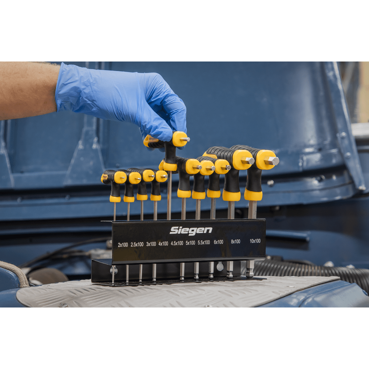 Ball-End Hex Key Set 10pc T-Handle Metric