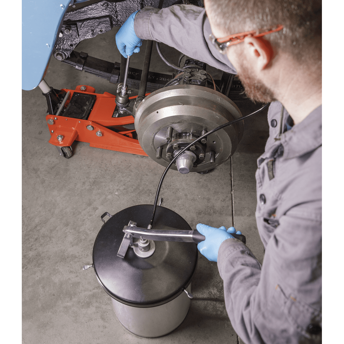 Bucket Greaser with Follower Plate 12.5kg Extra-Heavy-Duty