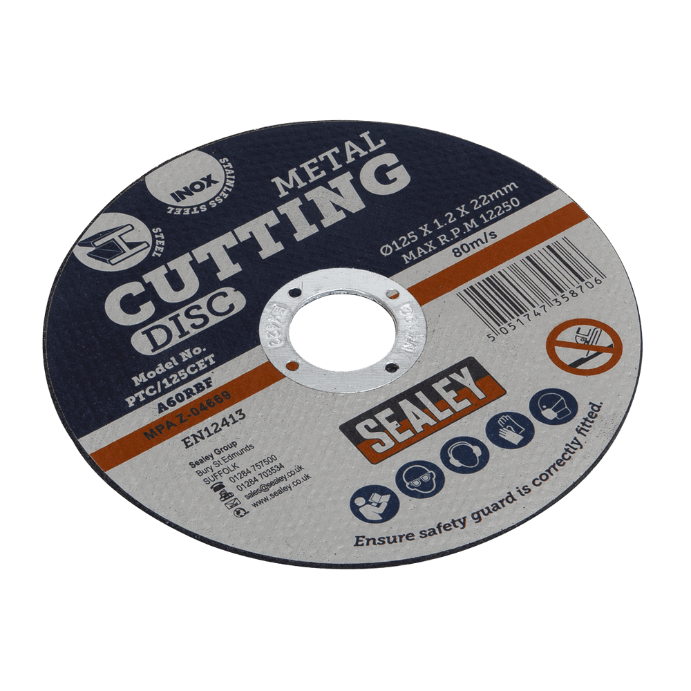 Cutting Disc Ø125 x 1.2mm Ø22mm Bore