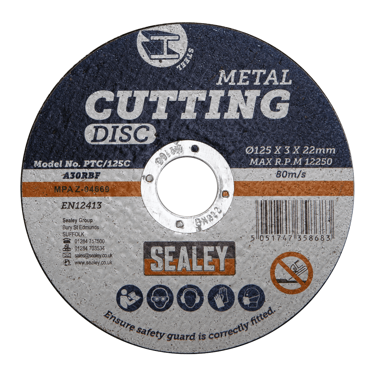 Cutting Disc Ø125 x 3mm Ø22mm Bore