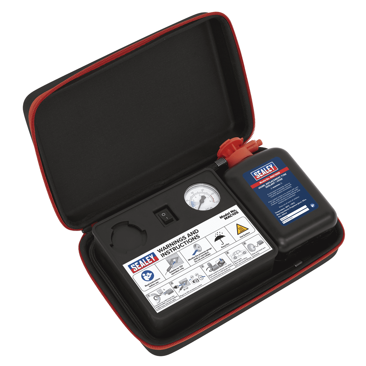 Tyre Inflator 12V & Emergency Puncture Sealant Kit